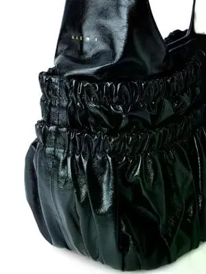 Marni Gathered Leather Tote Bag