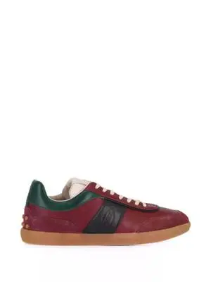 TOD'S Gommino-detail Panelled Sneakers - Red