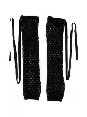 ANN DEMEULEMEESTER Ajoure-knit Leg Warmers With Tie Detail