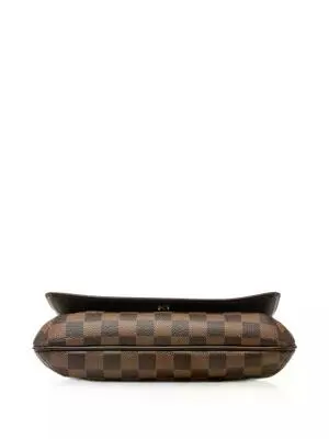 LOUIS VUITTON 2002 Damier Ebene Musette Tango Short Strap Shoulder Bag