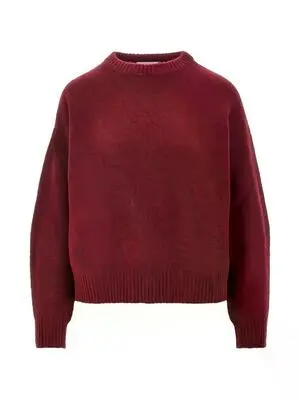 Max Mara Alpaca And Wool-blend Sweater Bordeaux