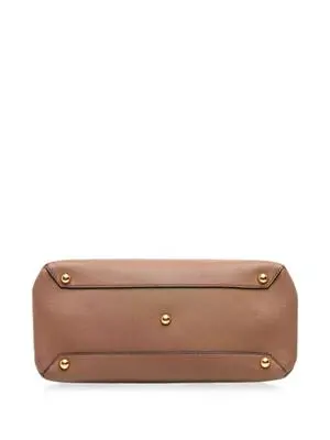 Burberry Leather And House Check Banner Satchel
