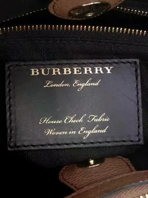 Burberry Leather And House Check Banner Satchel