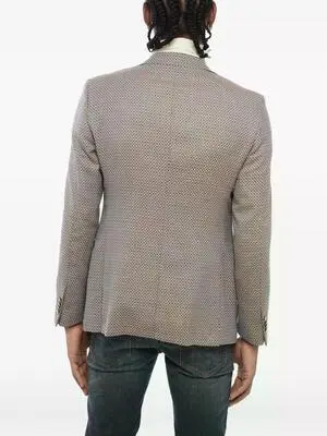 Corneliani Geometric-pattern Single-breasted Blazer