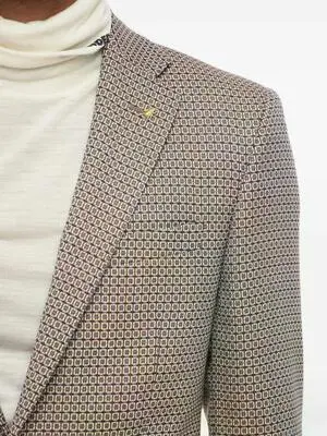 Corneliani Geometric-pattern Single-breasted Blazer