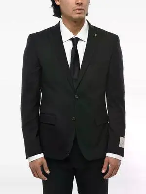 Corneliani Single-breasted Virgin-wool Suit - Black