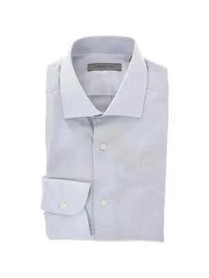 Corneliani Cotton Poplin French-collar Shirt - Grey