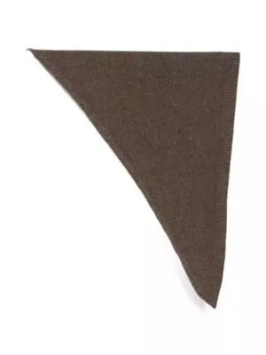 RÓHE Triangular-shape Knitted Scarf - Brown