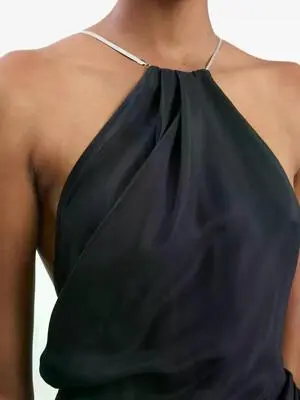 Victoria Beckham Floral Halter Gown Dress