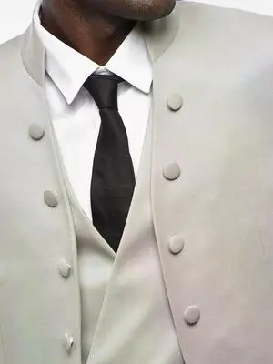 Corneliani Three-piece Korean-collar Suit