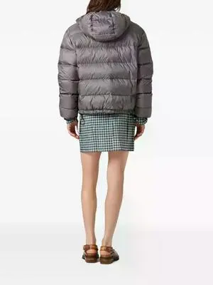 Miu Miu Light Pongé Down Hooded Jacket