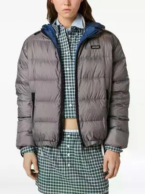 Miu Miu Light Pongé Down Hooded Jacket