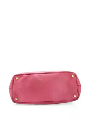 Prada Double Zip Lux Saffiano Leather Large Tote Bag - Pink