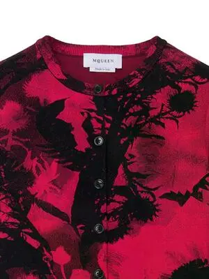 Alexander McQueen Floral Jacquard Cardigan