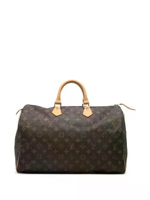 LOUIS VUITTON Monogram Speedy 40 Boston Bag - Brown
