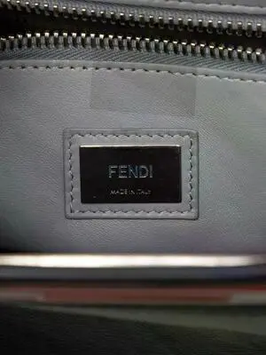 Fendi Leather Peekaboo Iconic Satchel - Blue