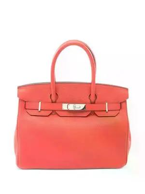 Hermès Clemence Leather Tote Bag - Red