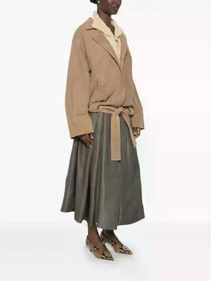 Khaite Belted Suede Jacket