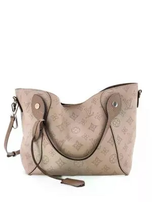 LOUIS VUITTON Hina Handbag Mahina Leather Pm Shoulder Bag - Grey