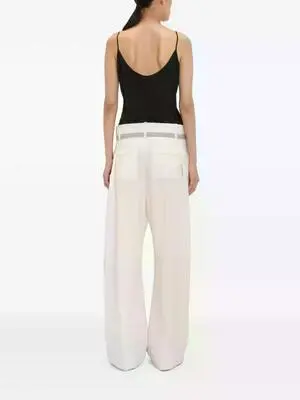 Victoria Beckham Rouleaux Pin-tucked Button-front Cami Top