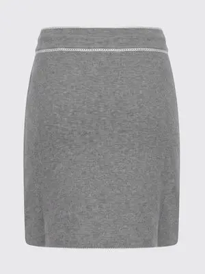 MARINE SERRE Stretch Cotton Mini Skirt