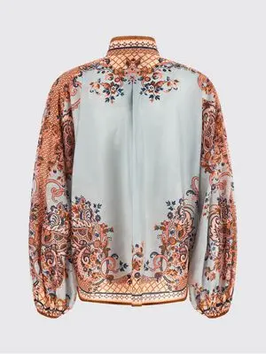 Zimmermann Printed Silk Shirt - Blue