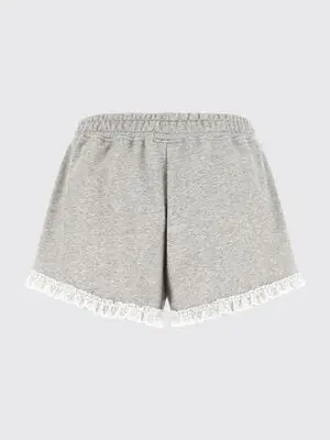 GANNI Lace Trimmed Shorts - Grey