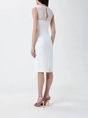 Patrizia Pepe Off-the-shoulder Sheath Midi Dress In Jersey