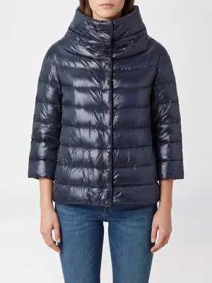 Herno Quilted Down Jacket With Stand Collar - Blue