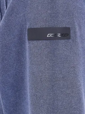 RRD Long-sleeve Crewneck Sweater In Pure Cotton With Ribbed Trims - Blue