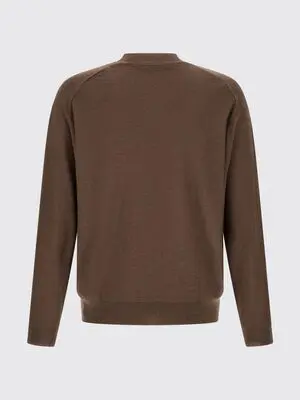 LEMAIRE Relaxed Fit V-neck Wool Blend Button Cardigan - Brown