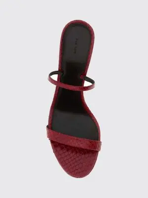 THE ROW Ella Python-embossed Leather Mule Sandals With Stiletto Heel