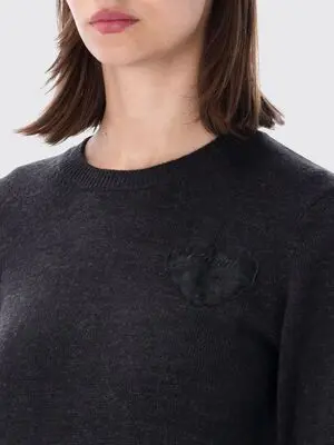 GANNI Ribbed Crew Neck Pullover