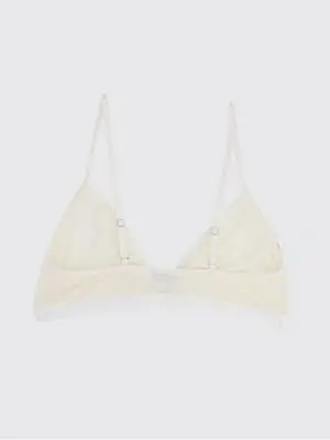 MAISON MARGIELA Tulle And Nylon Triangle Bra With Adjustable Straps - Ivory