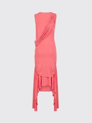 Gimaguas Asymmetrical Draped Midi Dress - Pink