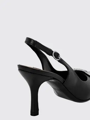 Philipp Plein Leather Slingback Pumps With Jewel Buckle And Stiletto Heel
