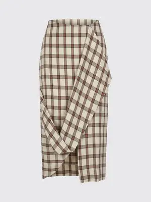 RÓHE Plaid Wrap Skirt