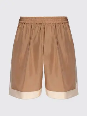 Dsquared2 Silk Athletic Shorts With Monogram Logo