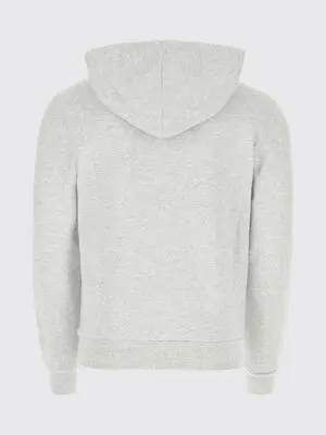 A.p.c. Organic Cotton Hoodie With Contrast Logo - Black