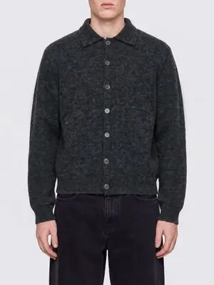Our Legacy Long-sleeved Wool And Alpaca Blend Cardigan - Grey