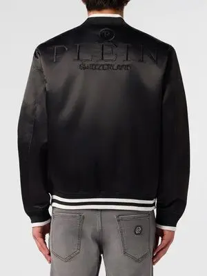 Philipp Plein Bomber Jacket With Contrasting Sleeves - Black