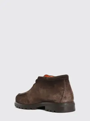 Santoni Lace-up Suede Ankle Boots
