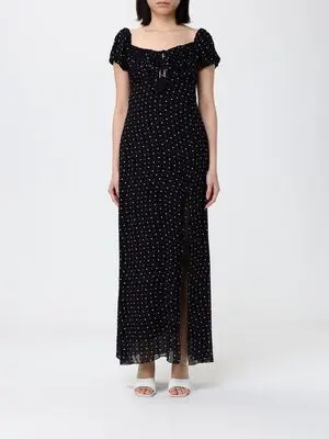 HANITA Viscose Polka Dot Dress - Black