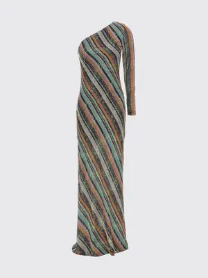 Missoni One-shoulder Maxi Dress With Diagonal Stripes
