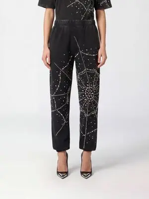 Philipp Plein Embellished Cotton Jogger Pants