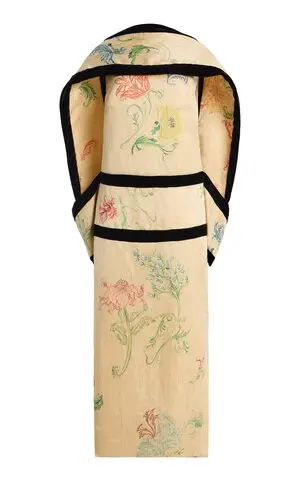 Rosie Assoulin A La Mode Linen Jacquard Gown - Multi
