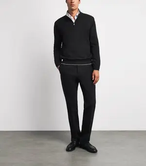 Paul & Shark Cashmere Quarter-zip Sweater