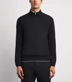 Paul & Shark Cashmere Quarter-zip Sweater