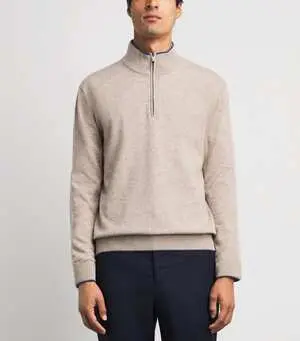 Paul & Shark Cashmere Quarter-zip Sweater