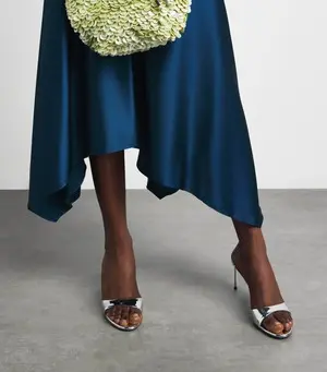 Staud Silk Portia One-shoulder Midi Dress